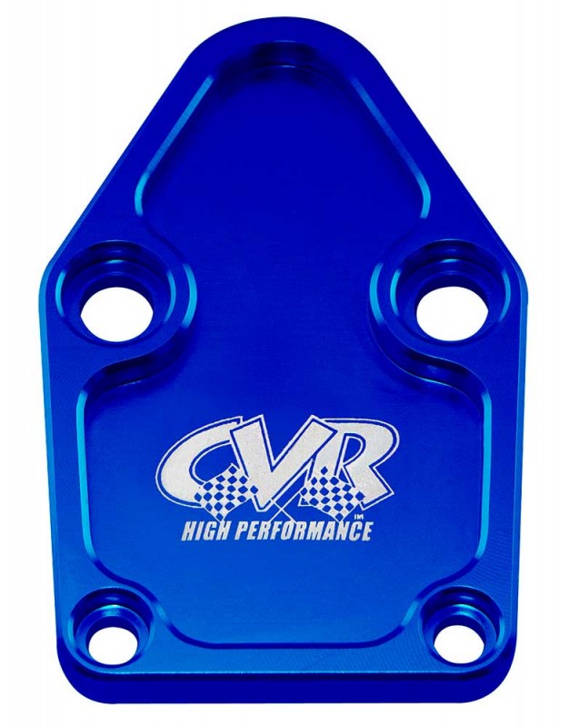 SB Chevy Block off Plate Blue CVR High Performance Racing Products sb-chevy-block-off-plate-blue-cvr-high-performance-racing-products